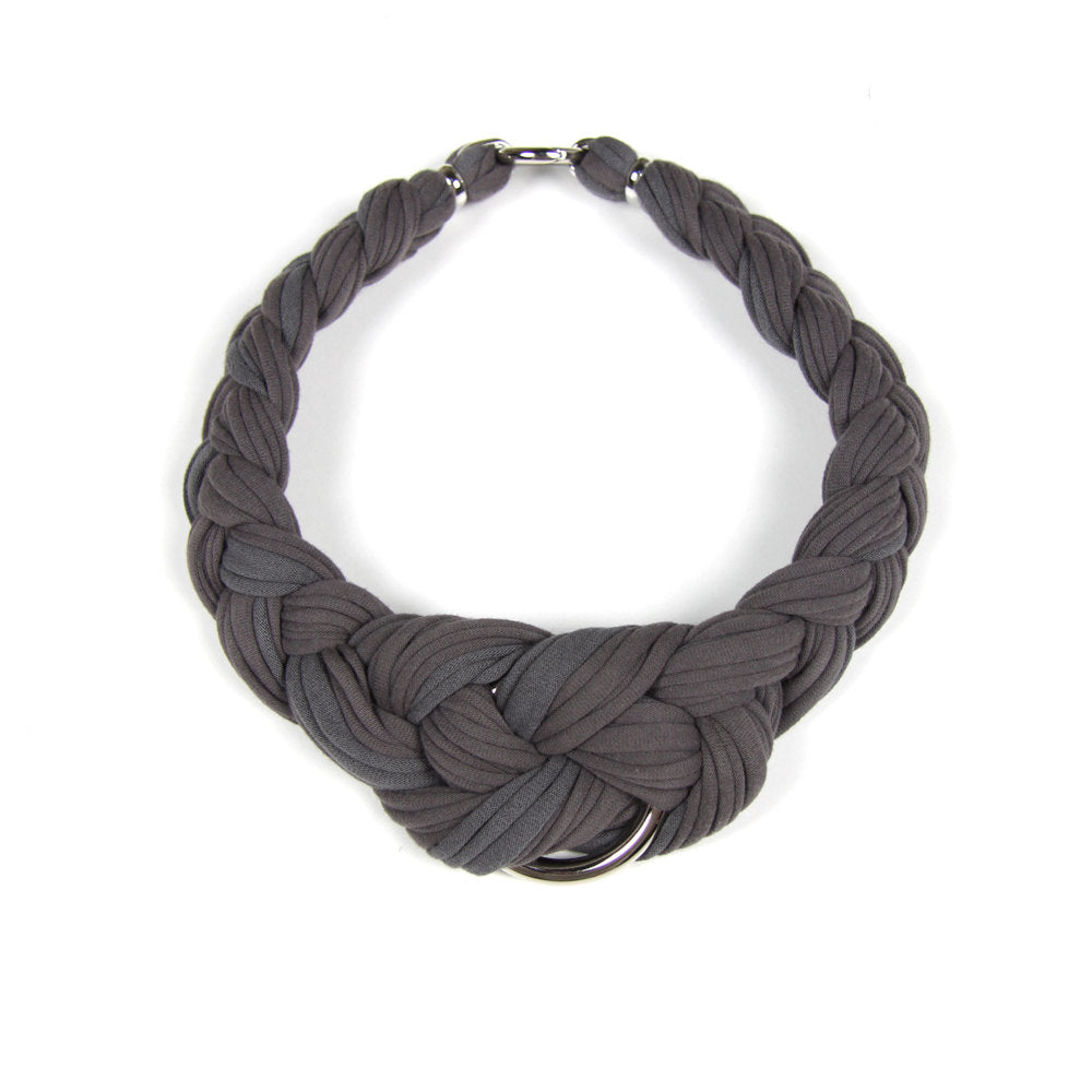 Necklush Braided Choker Necklace / Grey / Women's
