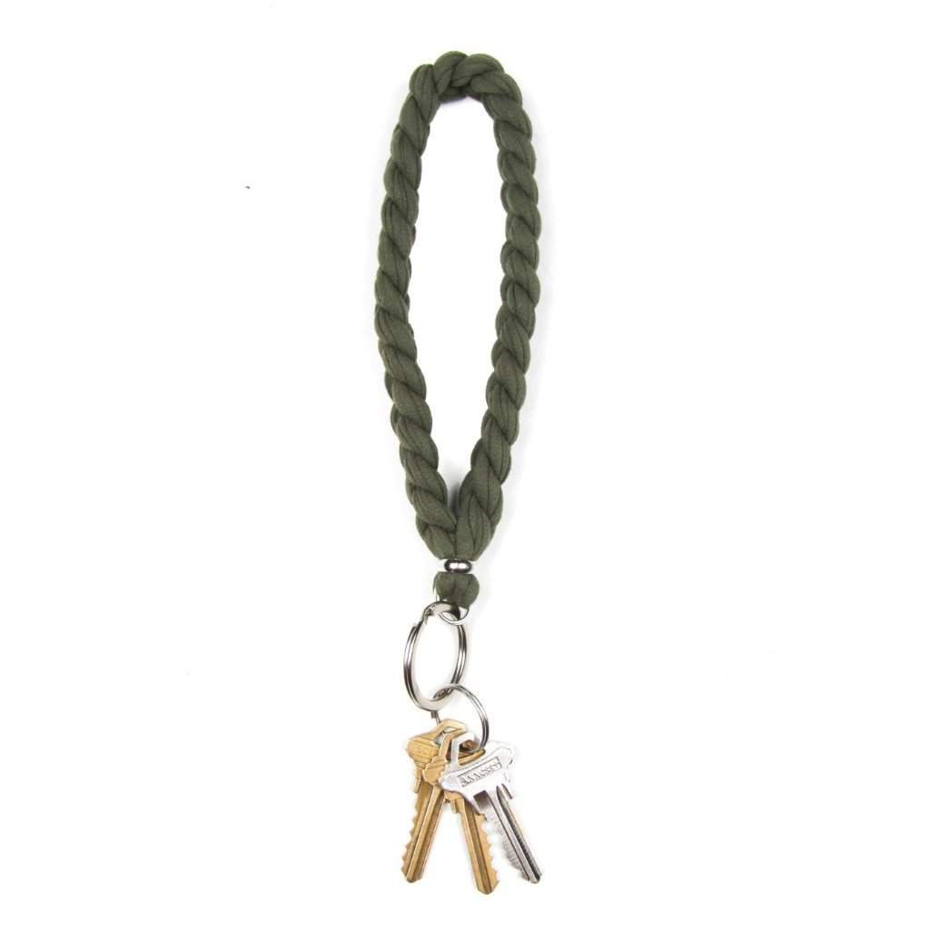 Necklush Braided Keychain / Army Green / Unisex Men's Women's